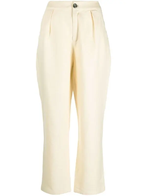 SIEDRES Wide-leg Linen Trousers
