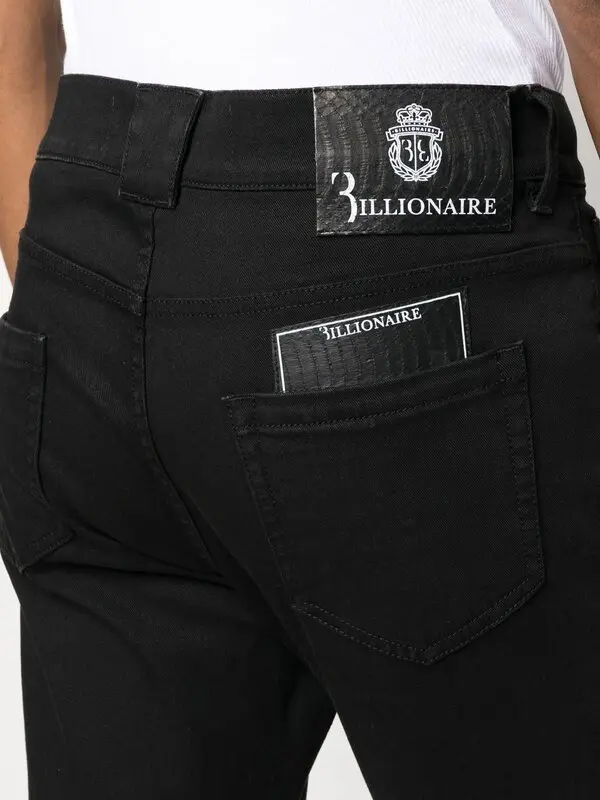 BILLIONAIRE Mid-rise Straight-leg Jeans - Black