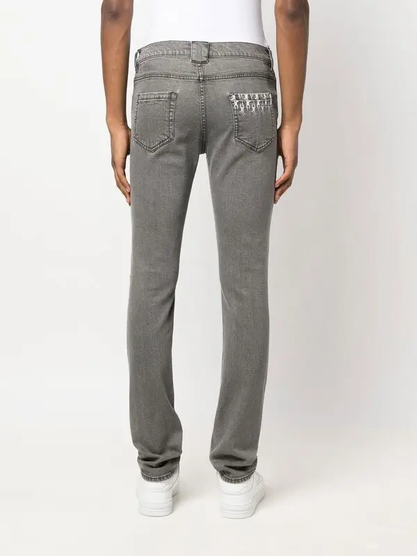 BILLIONAIRE Mid-rise Straight-leg Jeans - Grey