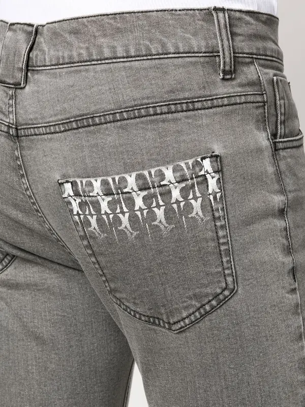 BILLIONAIRE Mid-rise Straight-leg Jeans - Grey