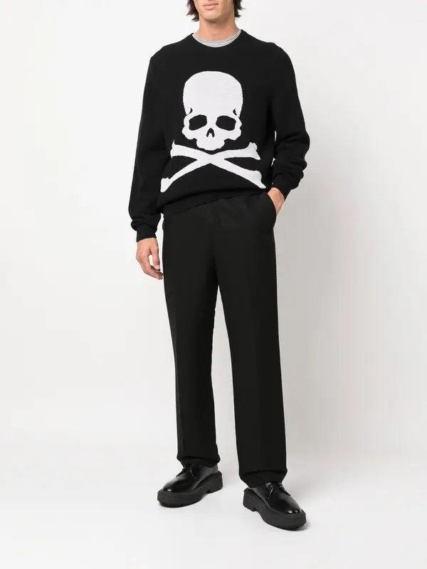 Philipp Plein Intarsia Skull-knit Jumper