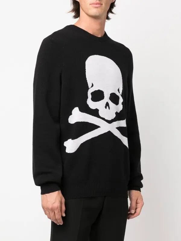 Philipp Plein Intarsia Skull-knit Jumper