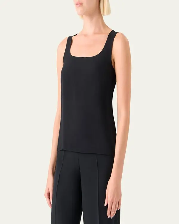Akris Scoop-neck Sleeveless Tank Top