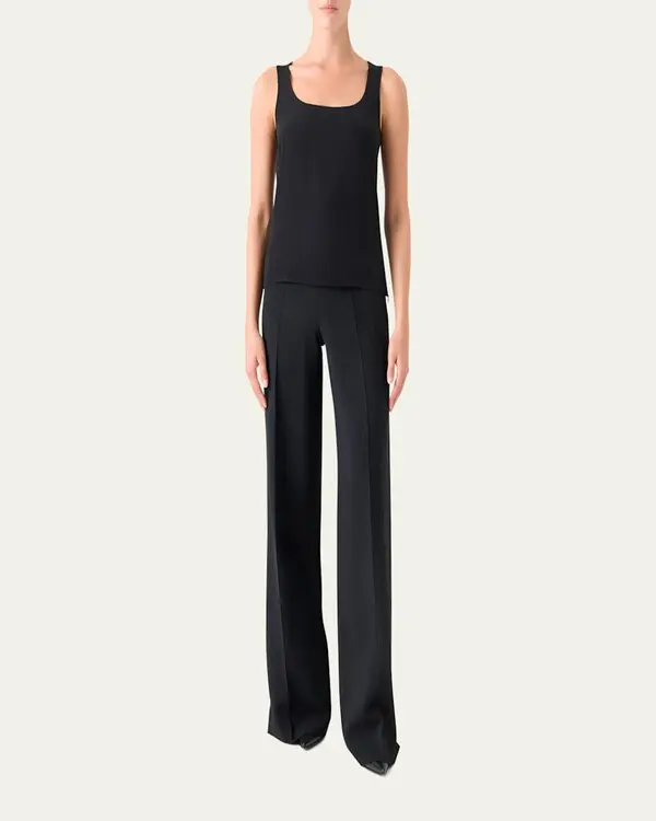Akris Scoop-neck Sleeveless Tank Top