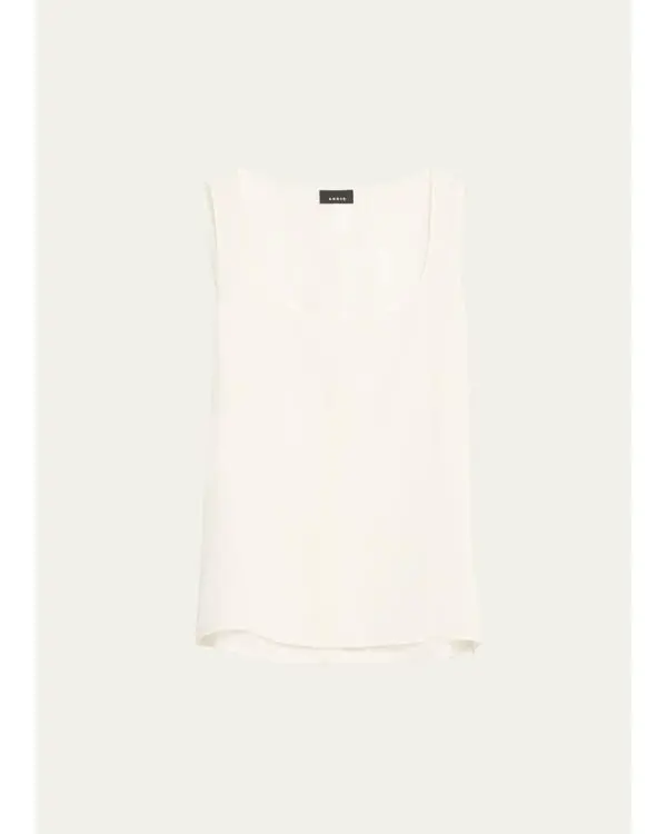 Akris Scoop-neck Sleeveless Tank Top - Black