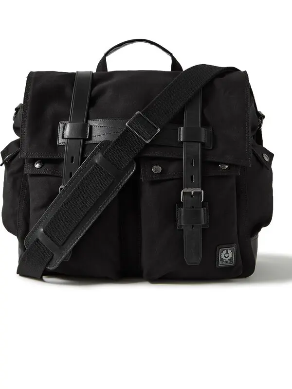 Belstaff Colonial Leather-trimmed Canvas Weekend Bag