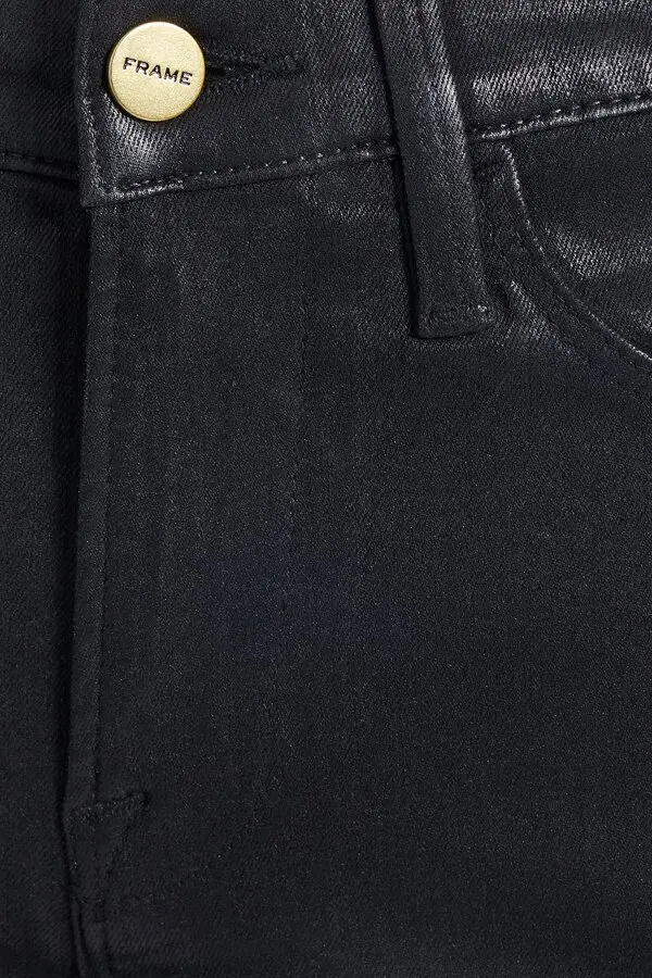 FRAME Le High Flare Coated Jeans