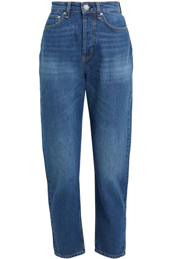 Rag & Bone Ryan High-rise Tapered Jeans - Mid Denim