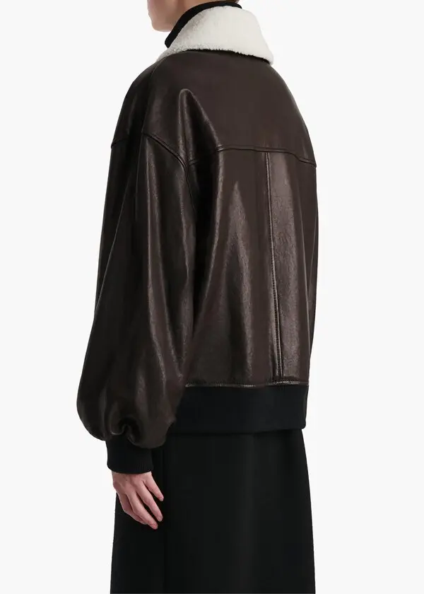 Khaite Shellar Leather Jacket - Black