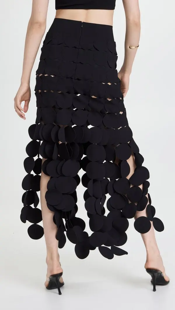 A.W.A.K.E. Mode A. W.a. K.e. Mode Lazer Cut Multi Circle Skirt