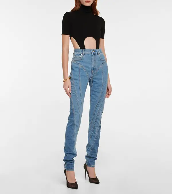 MUGLER High-rise Skinny Jeans
