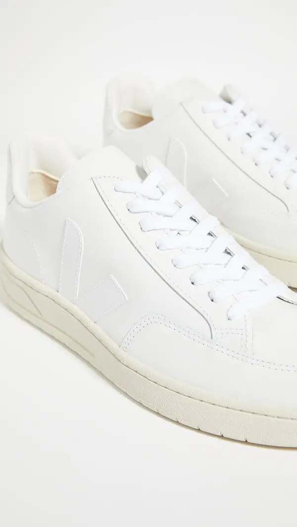 VEJA V-12 Leather Sneakers - Extra White