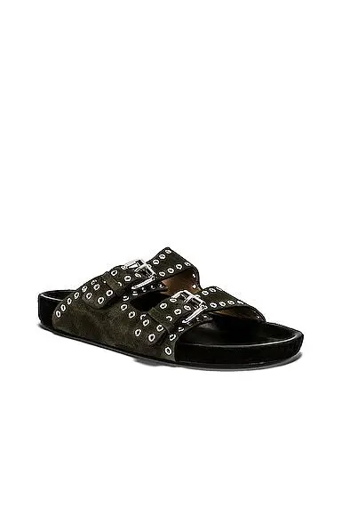 Isabel Marant Lennyo Mule In Olive