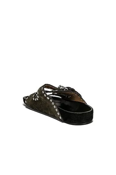 Isabel Marant Lennyo Mule In Olive