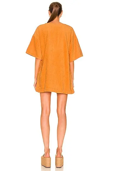 TERRY. L'estate Poncho Mini Dress In Orange