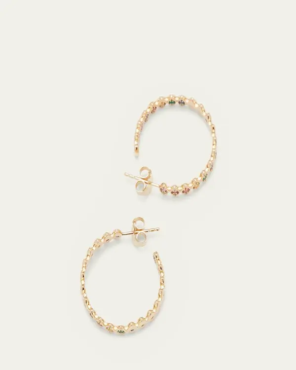 SYDNEY EVAN Marquis Evil Eye Hoop Earrings