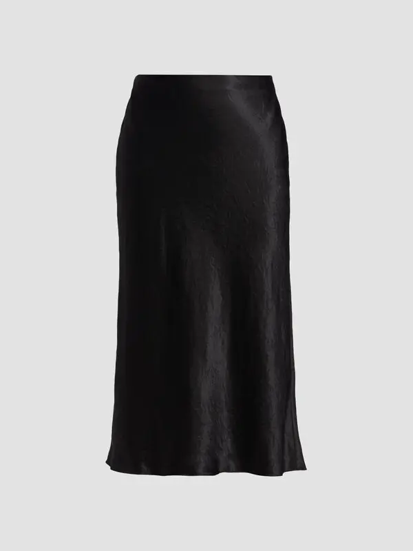 Vince Satin Midi-skirt - Black