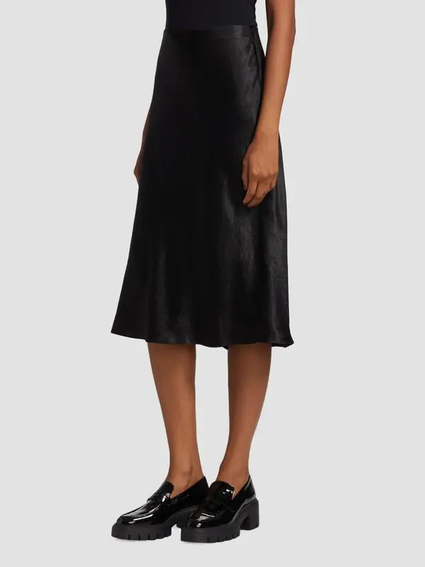 Vince Satin Midi-skirt - Black