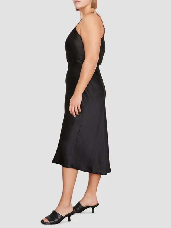 Vince Satin Midi-skirt - Black