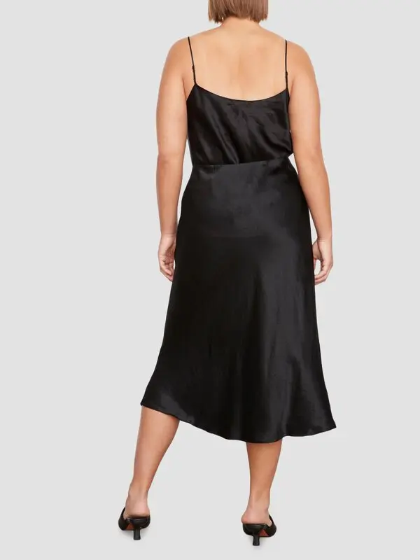 Vince Satin Midi-skirt - Black