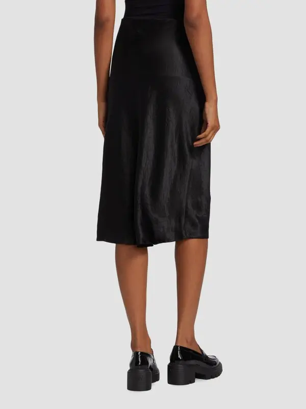 Vince Satin Midi-skirt - Black