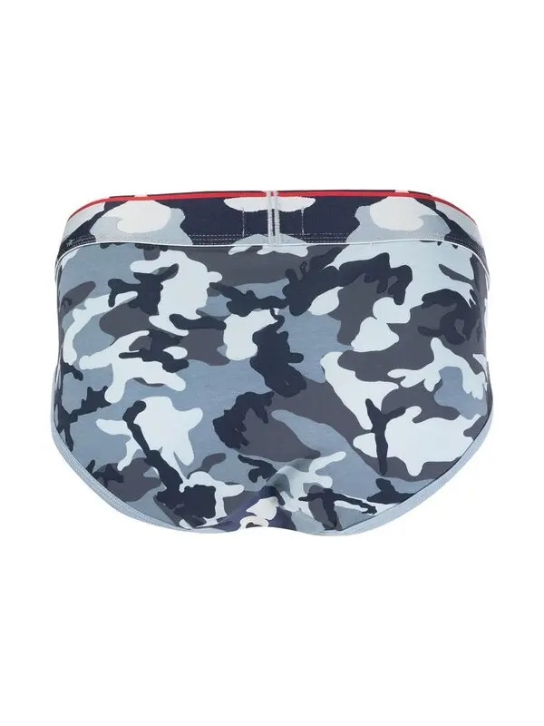DIESEL® Logo-waistband Camouflage-print Briefs