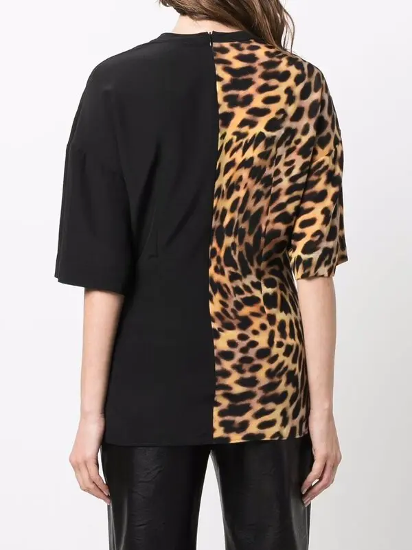 Stella McCartney Cheetah Print Panel T-shirt