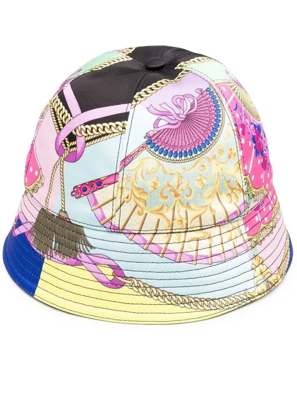 Versace Graphic-print Bucket Hat - Yellow