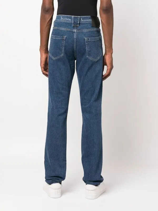 BILLIONAIRE Logo-waist Straight-leg Jeans