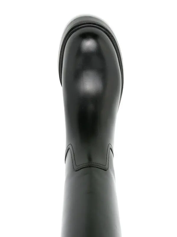 FERRAGAMO Gancini 55mm Knee High Boots - Black