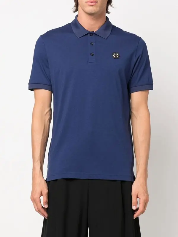 Philipp Plein Short Sleeve Polo Shirt - Blue