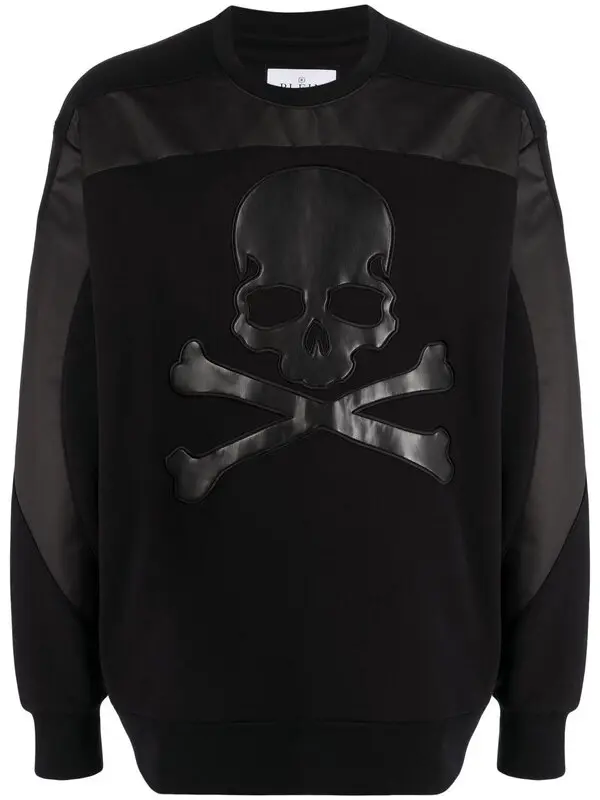 Philipp Plein Panelled Skull Sweatshirt