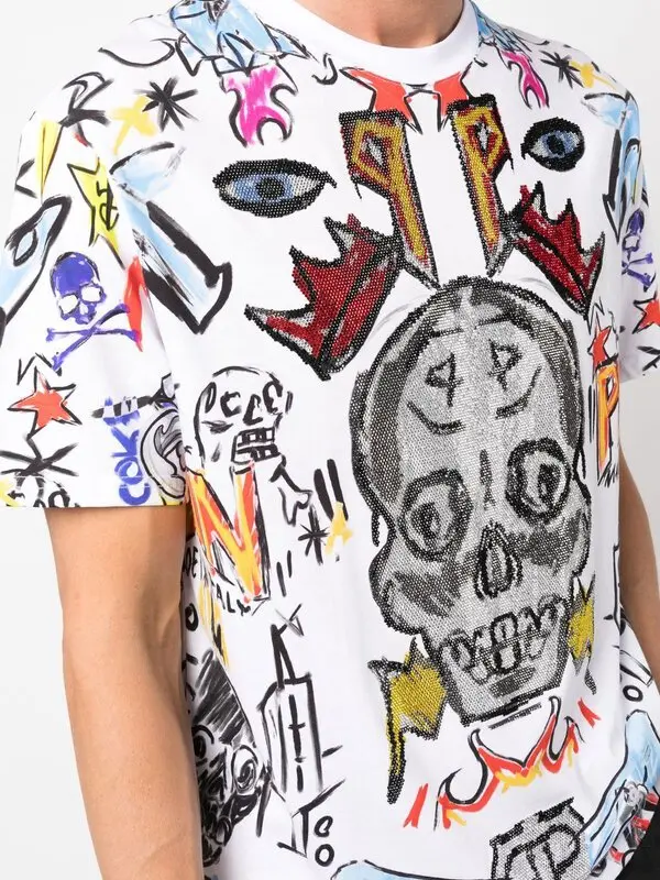 Philipp Plein Graphic-print Short-sleeved T-shirt - White