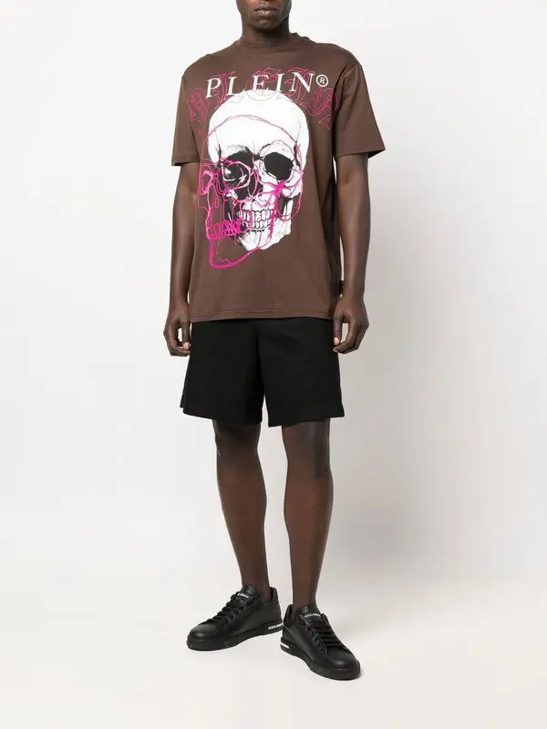 Philipp Plein Round Neck T-shirt - Brown