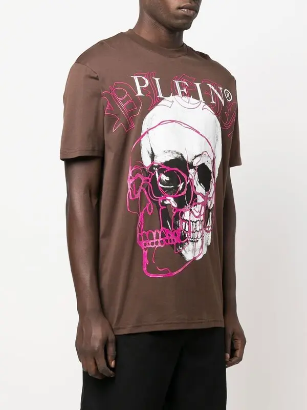 Philipp Plein Round Neck T-shirt - Brown