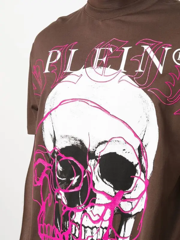 Philipp Plein Round Neck T-shirt - Brown