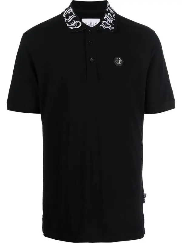 Philipp Plein Tm Short-sleeve Polo Shirt - Black