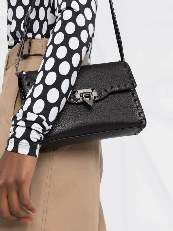 Valentino Garavani Small Rockstud Cross Body Bag - Black