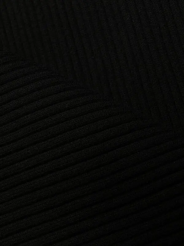 Philipp Plein Rib-knit Midi Dress - Black
