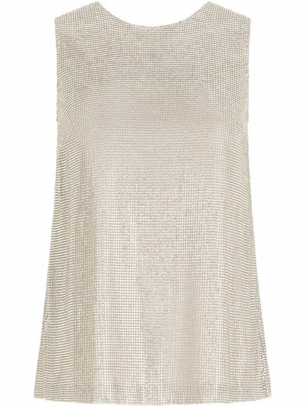 Dolce & Gabbana Rhinestone-embellished Tank Top - Neutrals