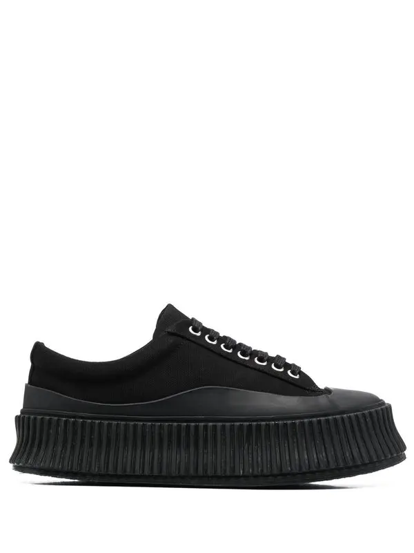 JIL SANDER Low-top Lace-up Sneakers - Black
