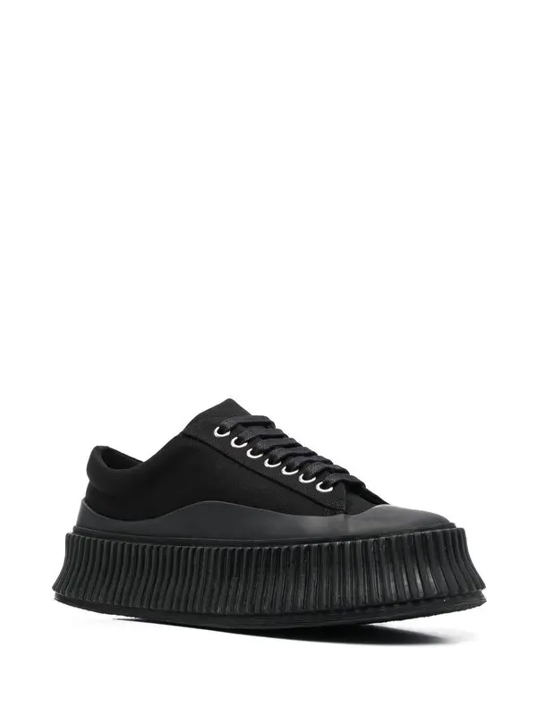 JIL SANDER Low-top Lace-up Sneakers - Black