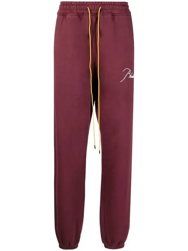 Rhude Logo-embroidered Track Pants - Red