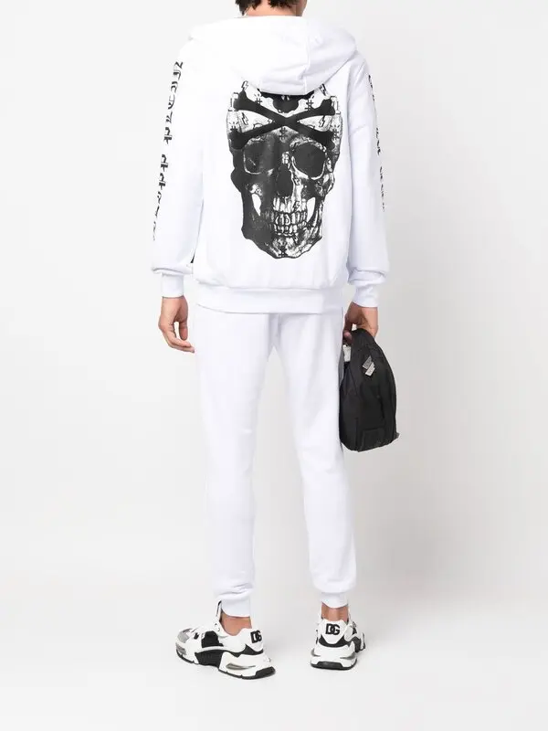Philipp Plein Skull Print Zip-up Hoodie