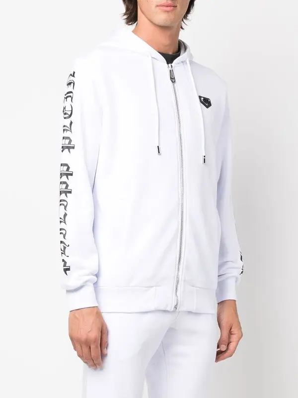 Philipp Plein Skull Print Zip-up Hoodie