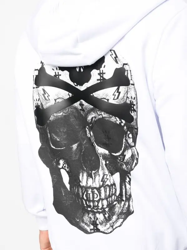 Philipp Plein Skull Print Zip-up Hoodie