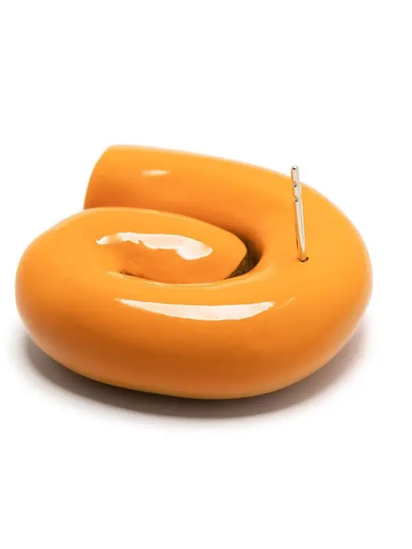 UNCOMMON MATTERS Nimbus Lacquered-wood Hoop Earrings - Orange
