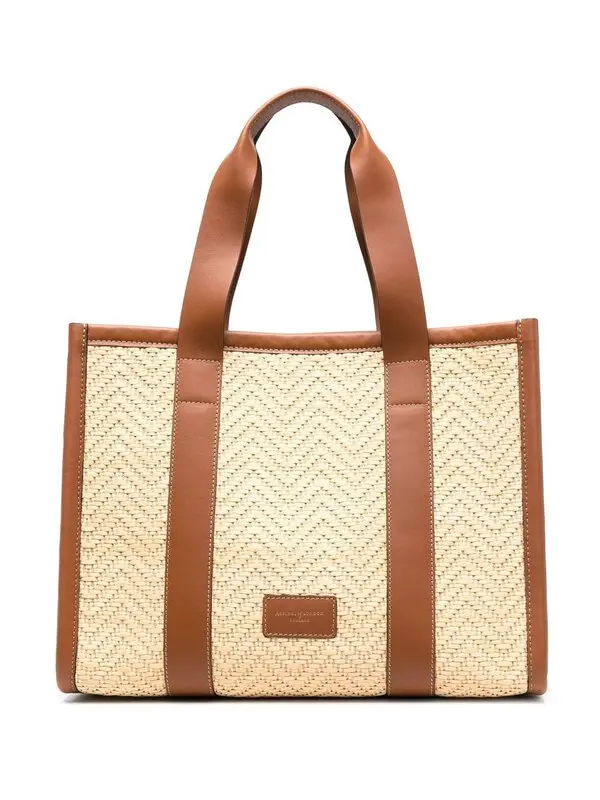 ASPINAL OF LONDON Small Henley Raffia Tote Bag - Neutrals