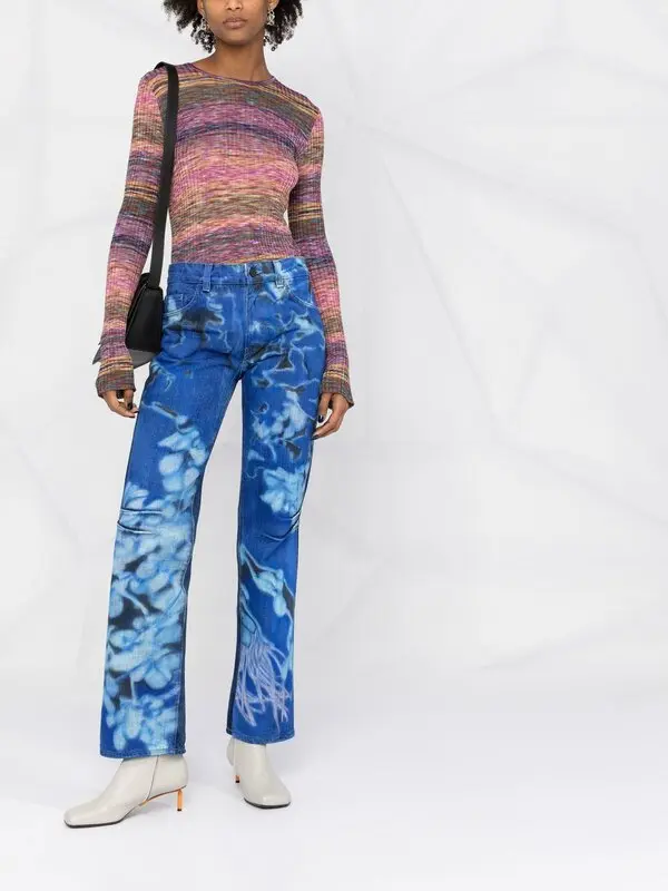 Paula Canovas Del Vas Graphic-print Straight Leg Jeans