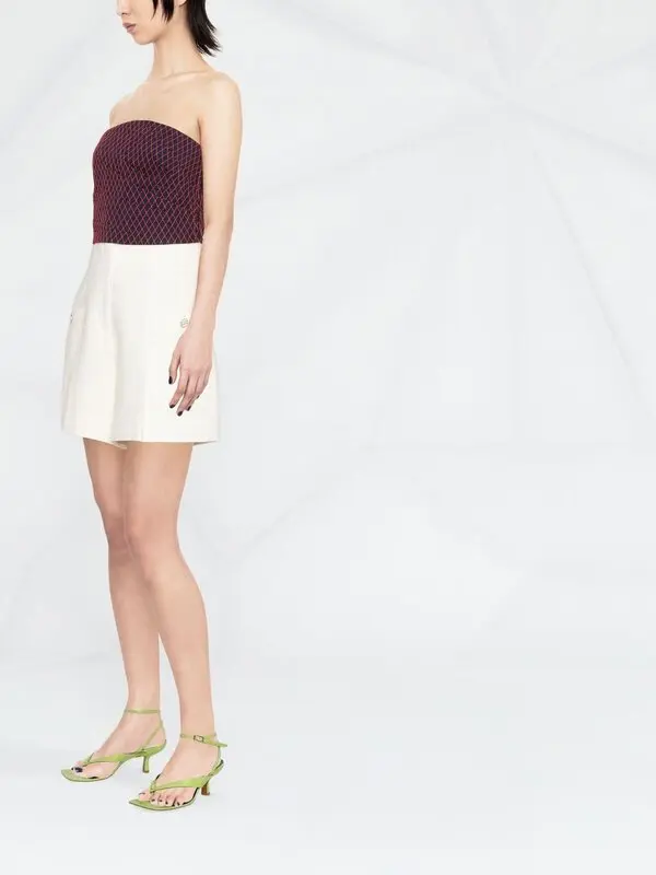 Tory Burch Diamond-stitch Wrapped Bandeau Top